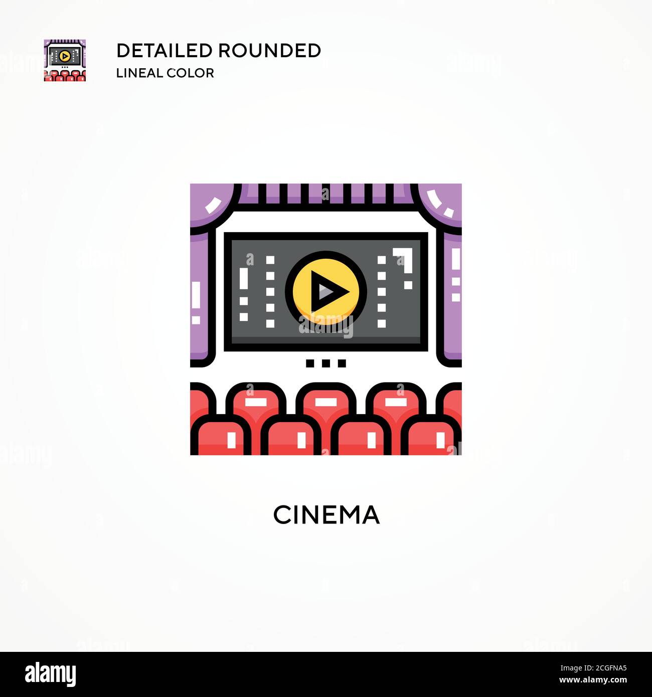 Cinema seat modern screen Cut Out Stock Images & Pictures - Alamy