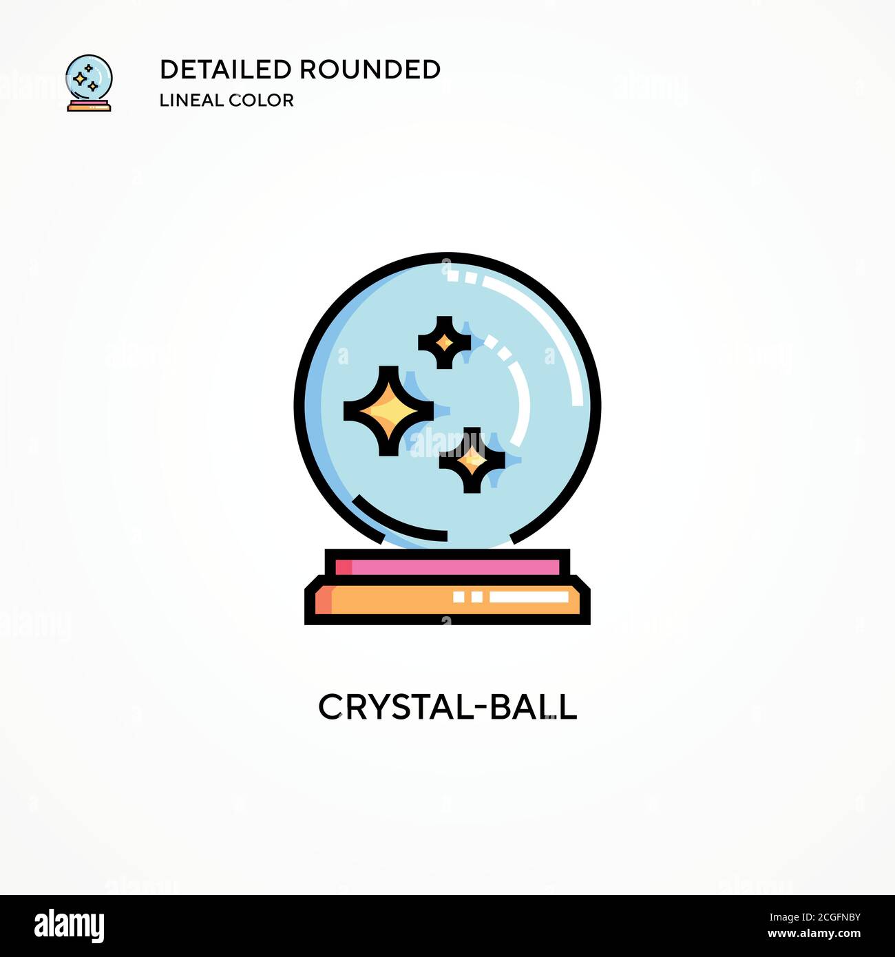 Crystal-ball vector icon. Modern vector illustration concepts. Easy to ...