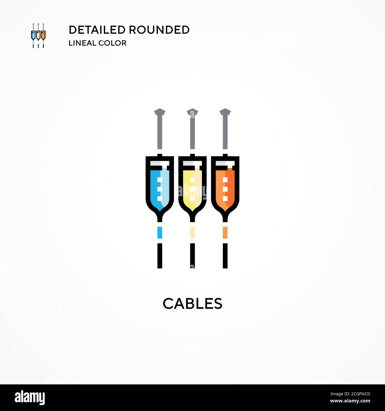 Cables vector icon. Modern vector illustration concepts. Easy to edit ...