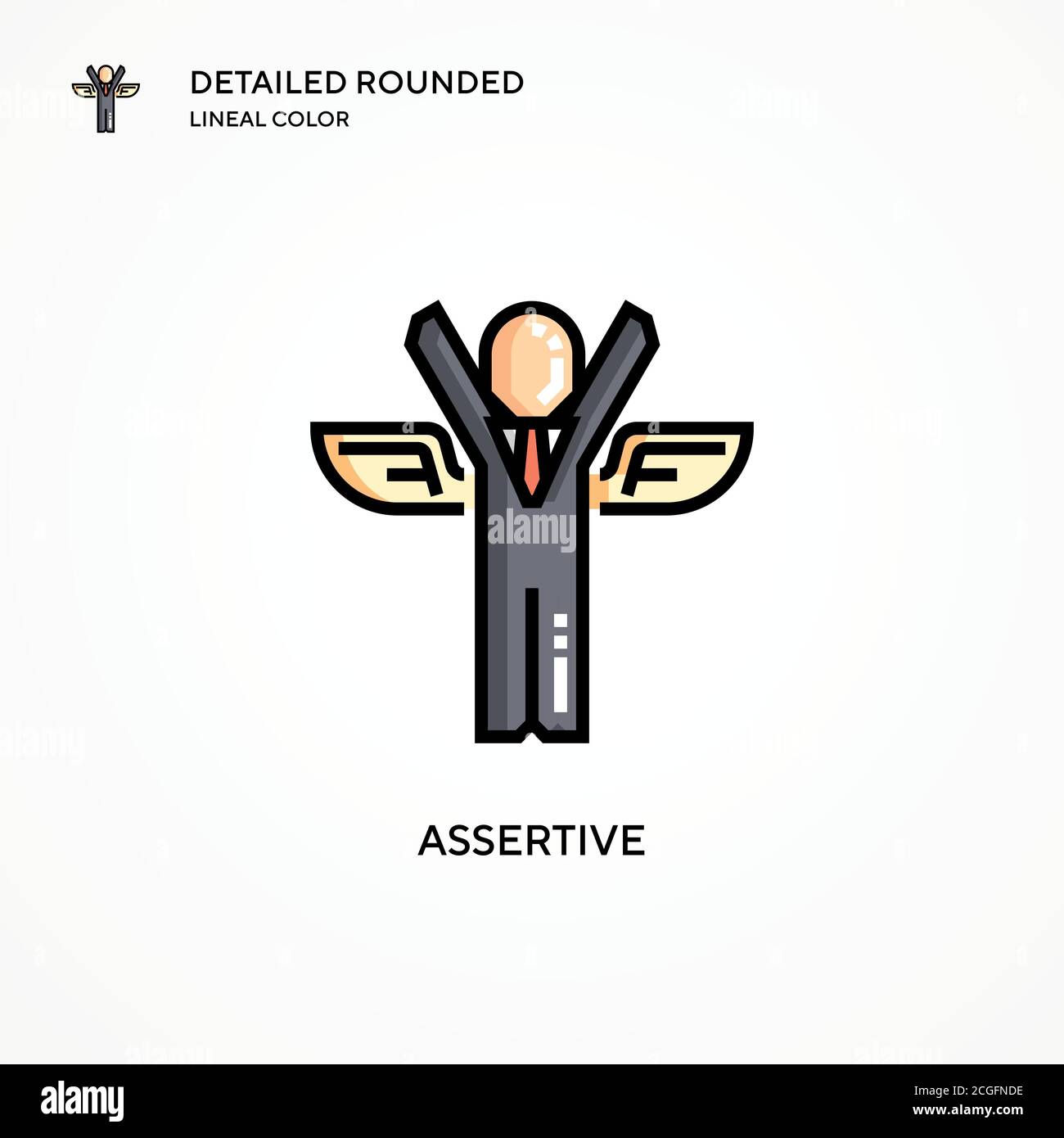 Assertive vector icon. Modern vector illustration concepts. Easy to ...