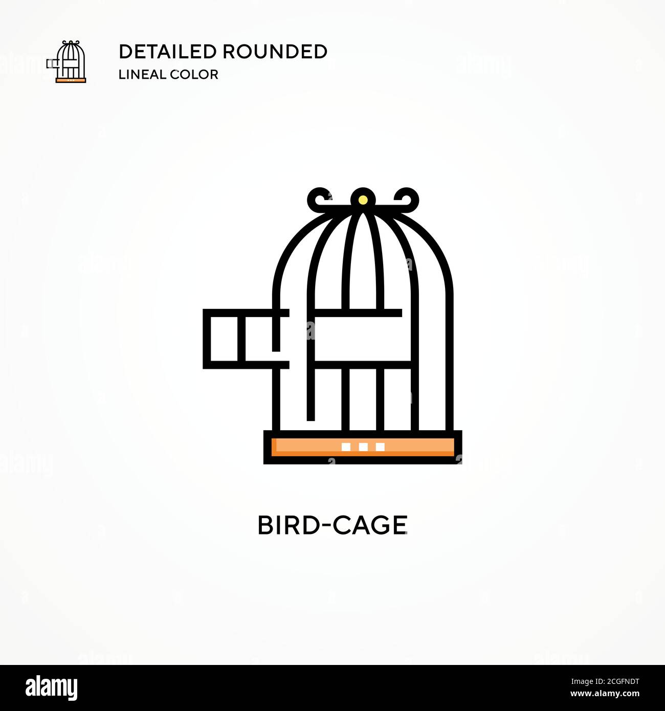 Bird-cage vector icon. Modern vector illustration concepts. Easy to ...