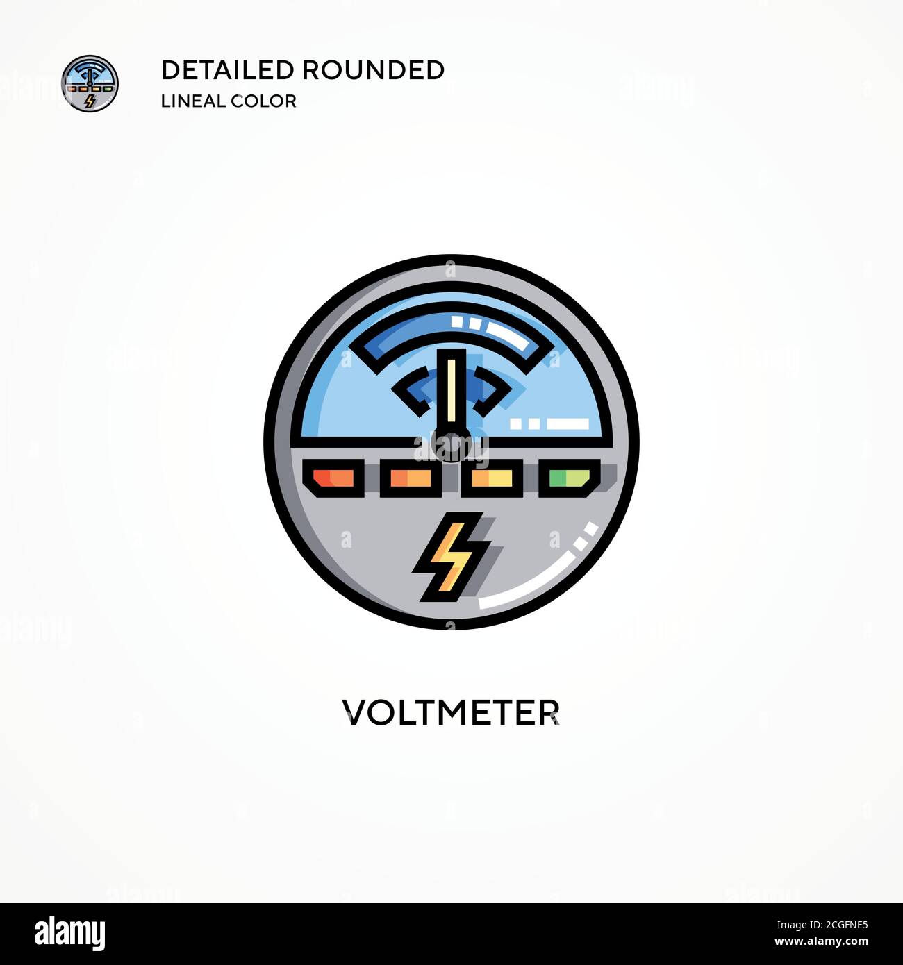 Voltmeter vector icon. Modern vector illustration concepts. Easy to ...