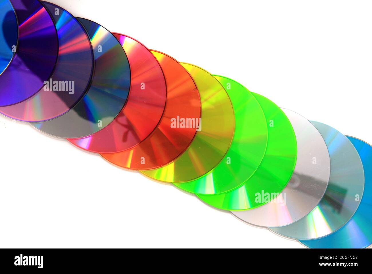 color CD and DVD isolated Stock Photo - Alamy