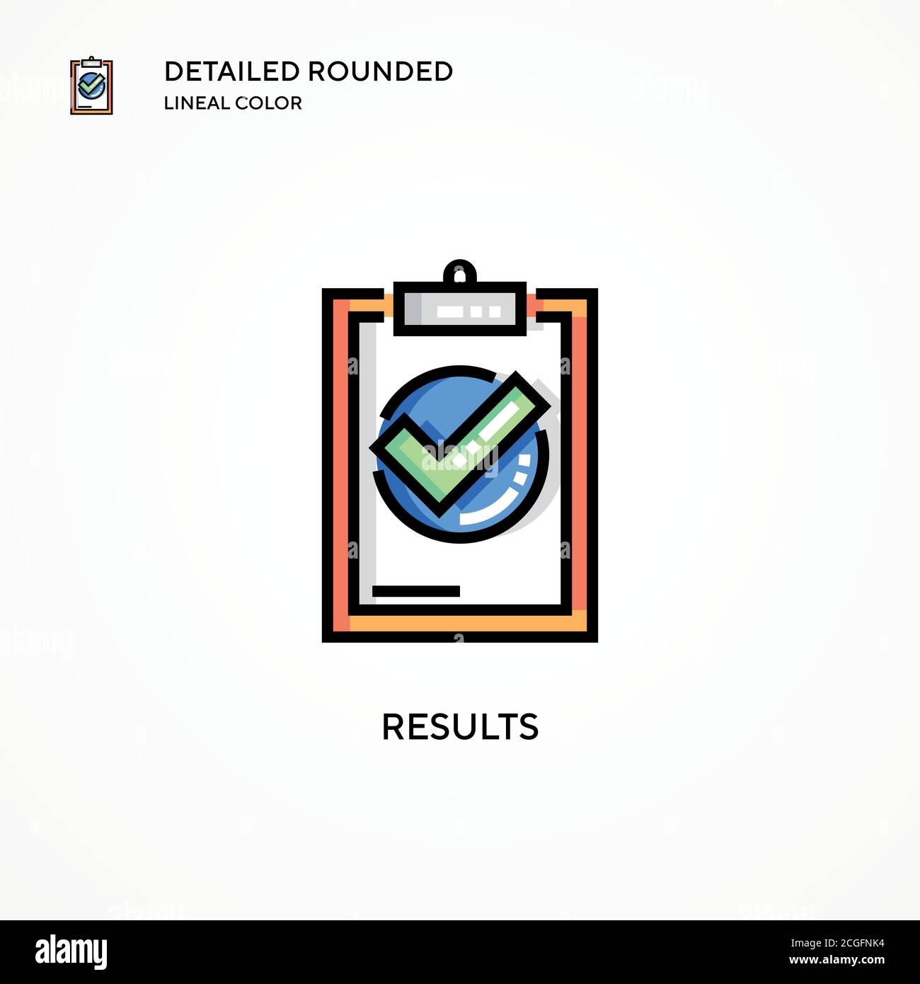 Results vector icon. Modern vector illustration concepts. Easy to edit ...