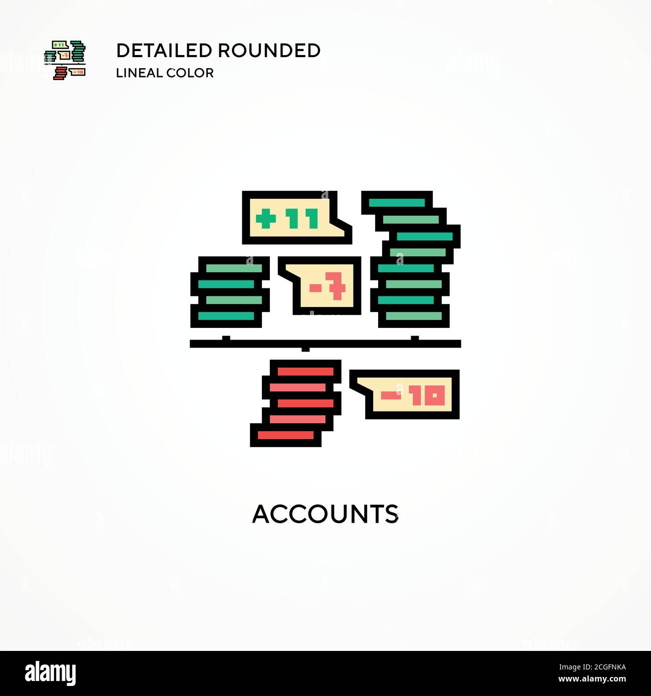 Accounts vector icon. Modern vector illustration concepts. Easy to edit ...