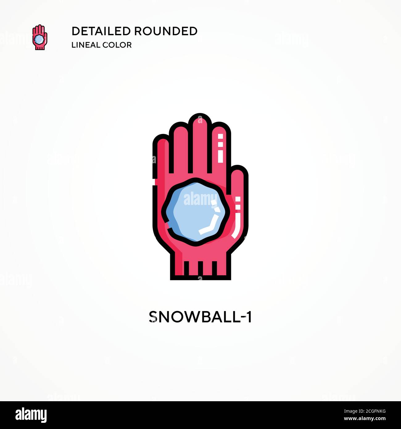 Snowball-1 vector icon. Modern vector illustration concepts. Easy to ...