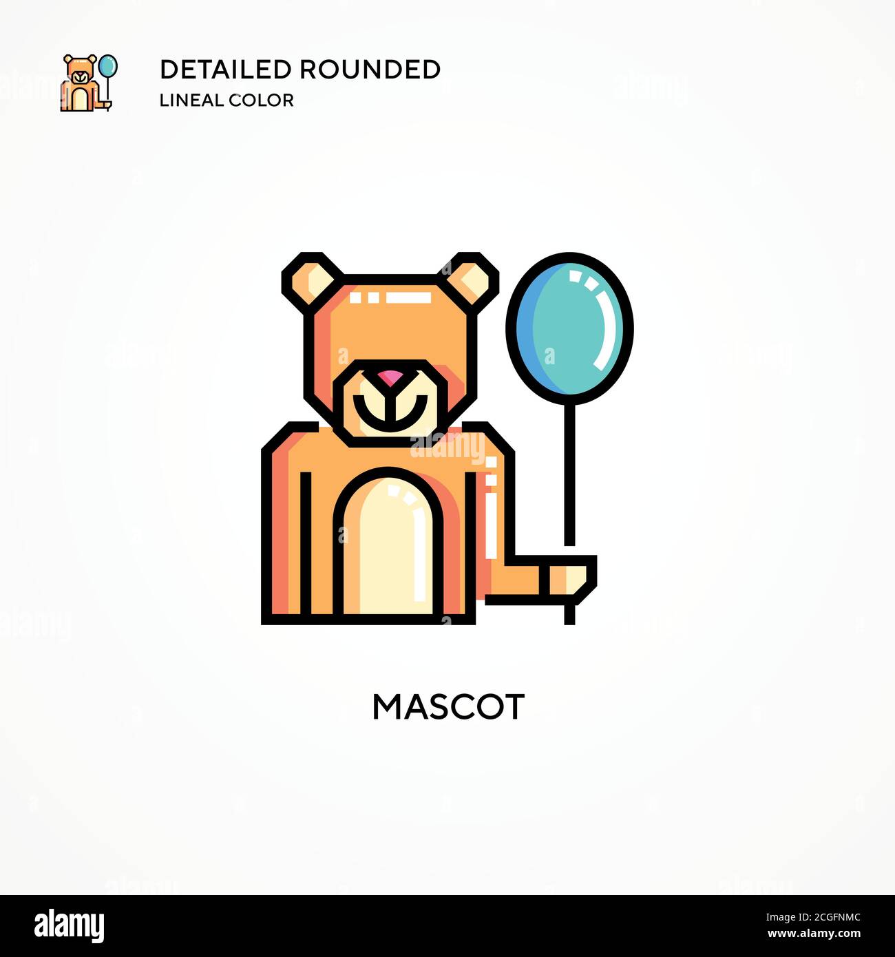 Mascot vector icon. Modern vector illustration concepts. Easy to edit ...
