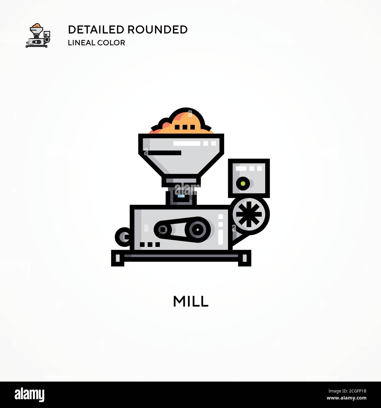 Mill vector icon. Modern vector illustration concepts. Easy to edit and ...