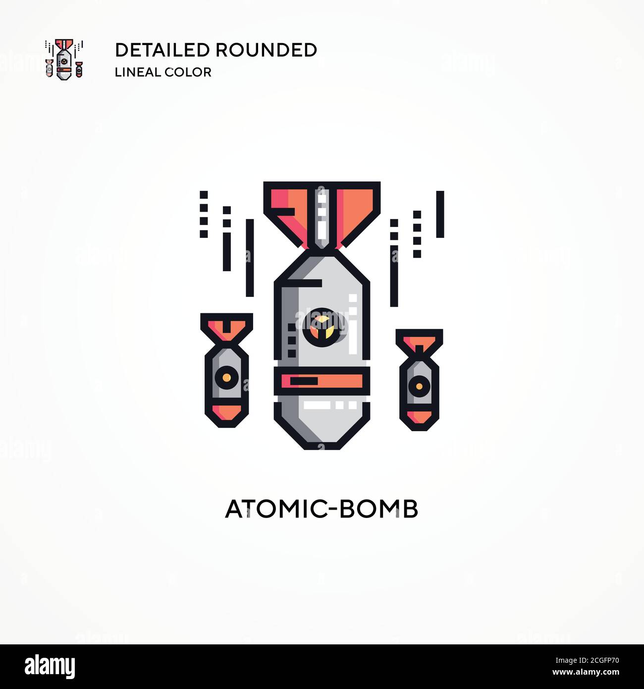 Atomic-bomb vector icon. Modern vector illustration concepts. Easy to ...