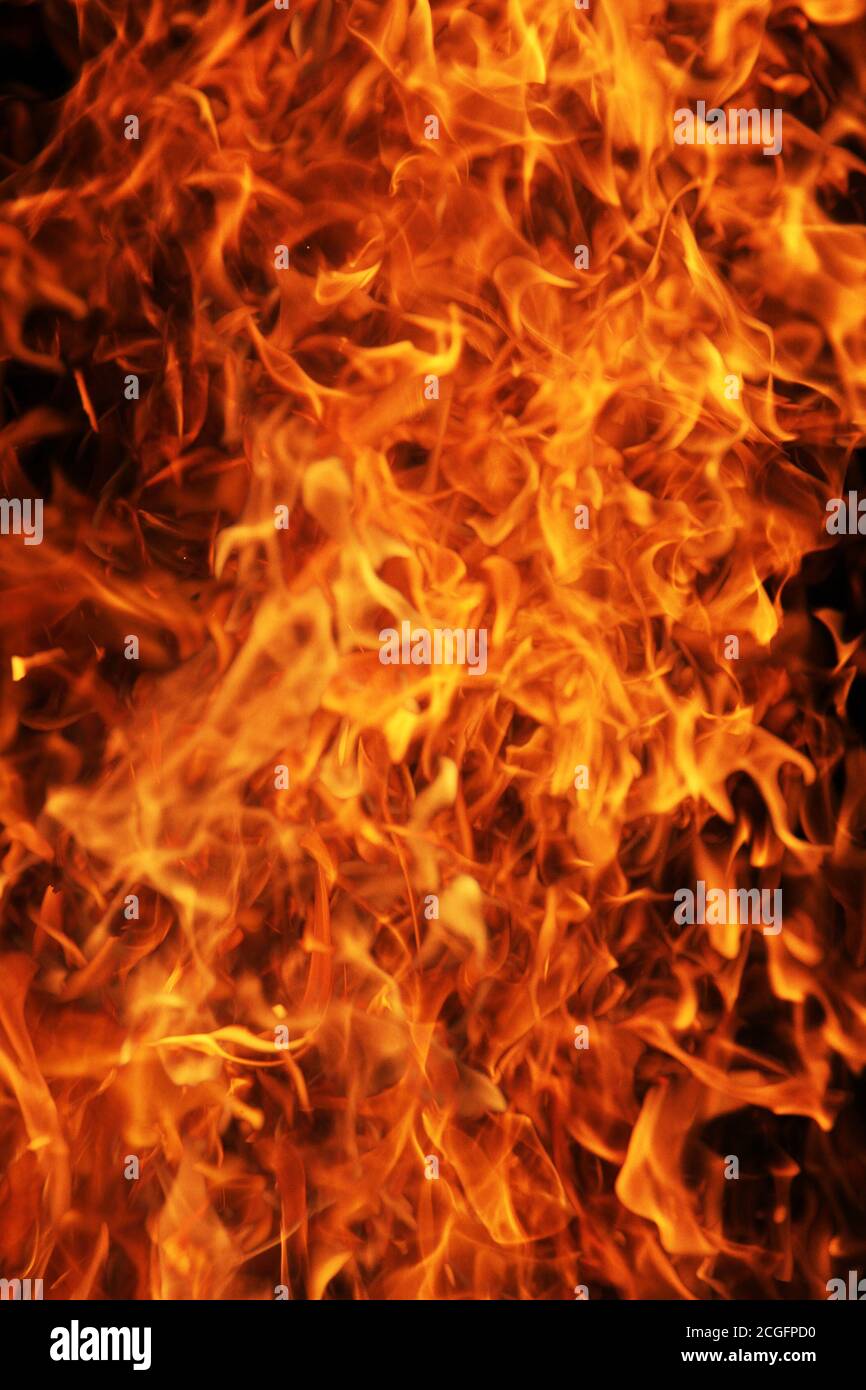 abstract fire texture on the black background Stock Photo - Alamy