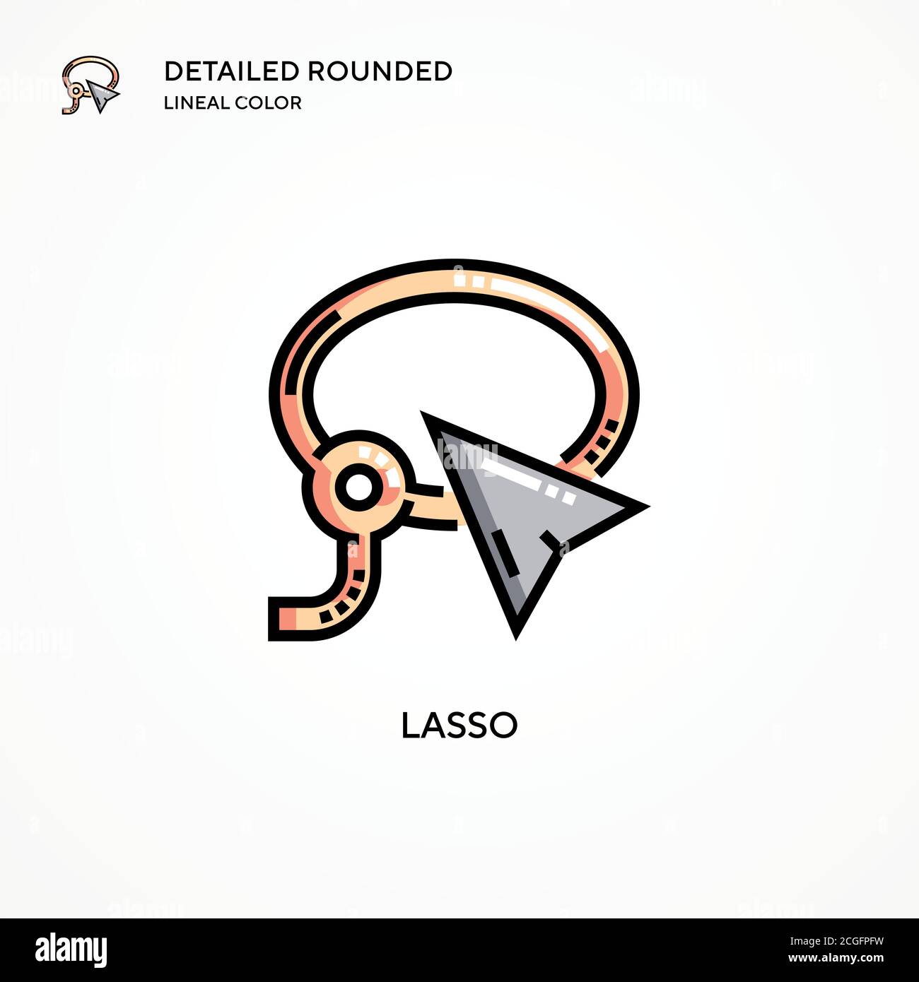 Lasso vector icon. Modern vector illustration concepts. Easy to edit ...