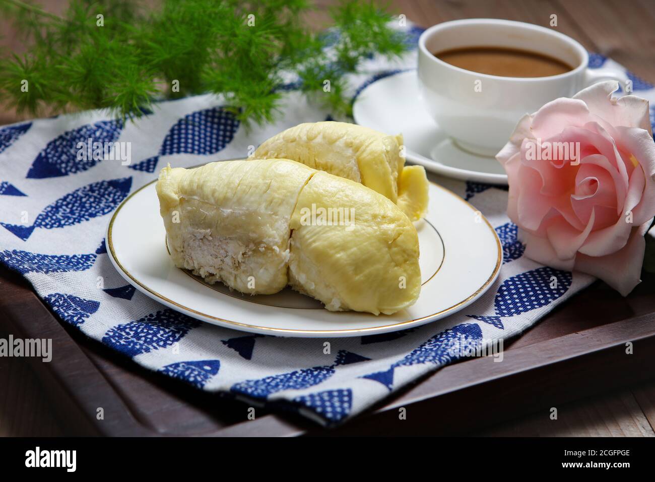 Durian delicious afternoon tea Stock Photo - Alamy