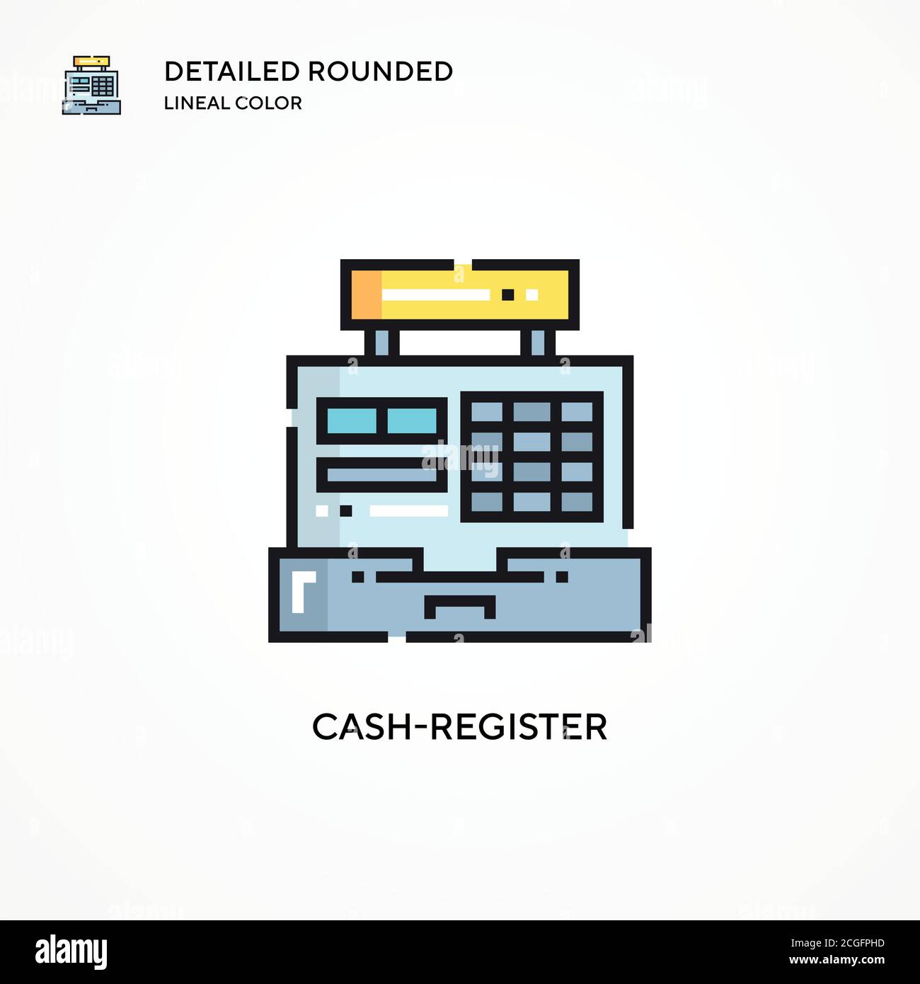 Cash-register vector icon. Modern vector illustration concepts. Easy to ...