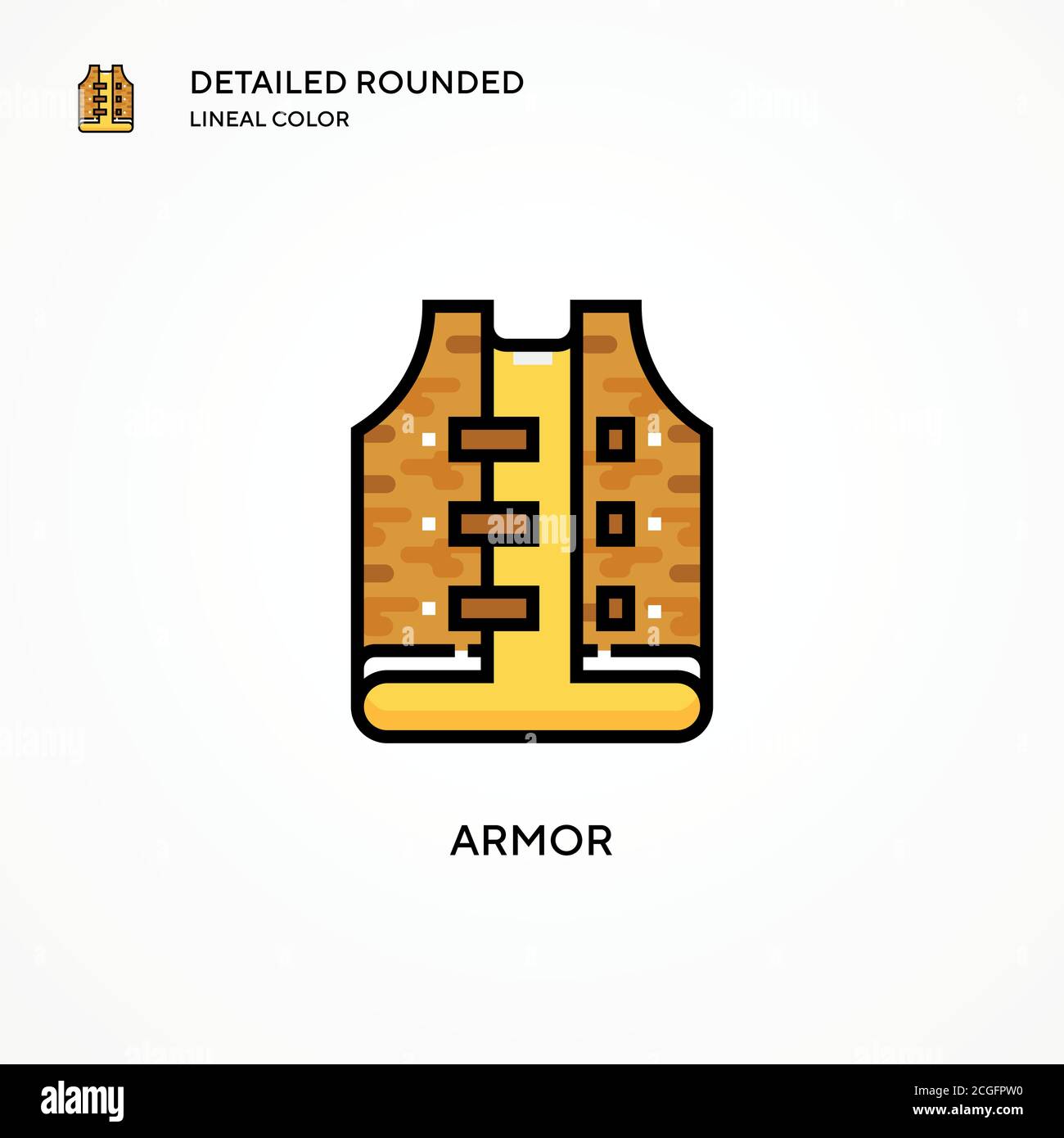 Armor vector icon. Modern vector illustration concepts. Easy to edit ...