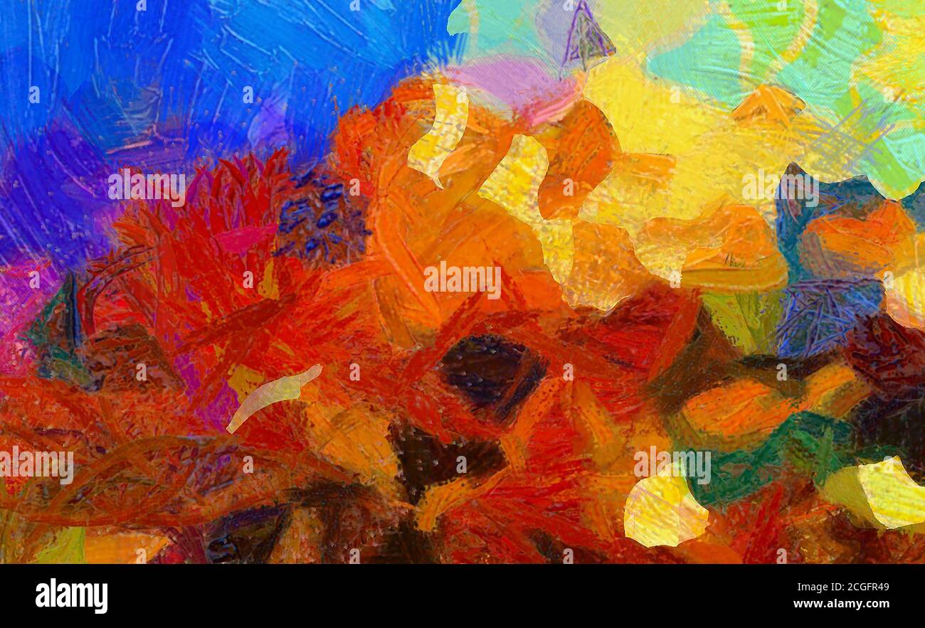 Illustration style background image, various colorful abstract patterns ...