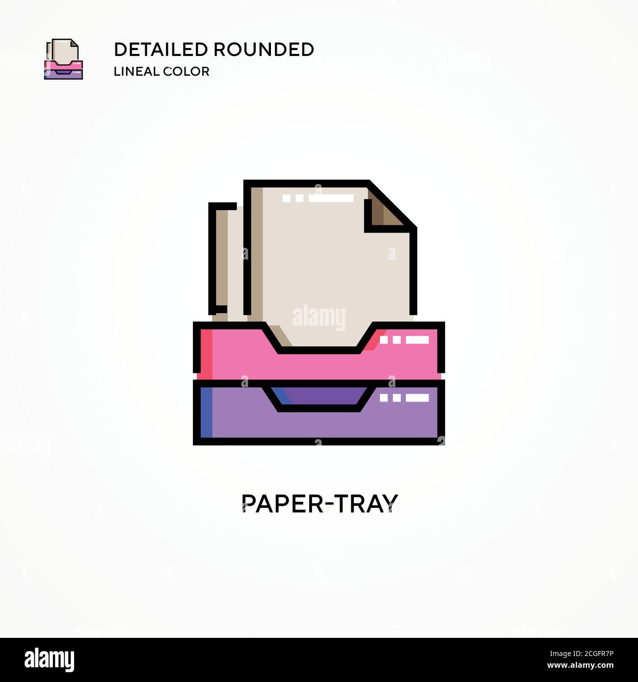 Paper-tray vector icon. Modern vector illustration concepts. Easy to ...