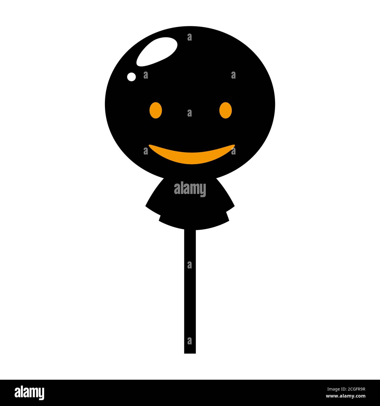 Candy Halloween flat single icon. Halloween symbol of fear and danger ...