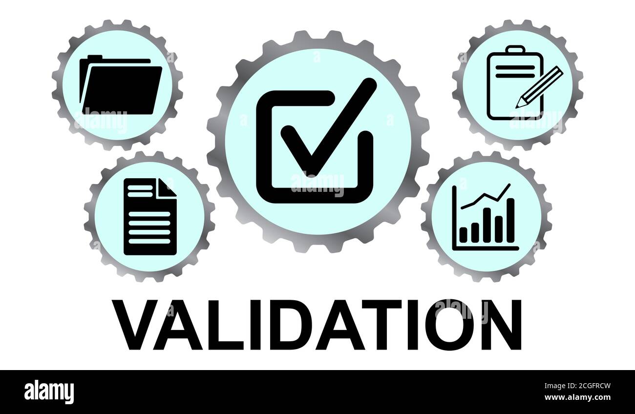 Illustration of a validation concept Stock Photo - Alamy