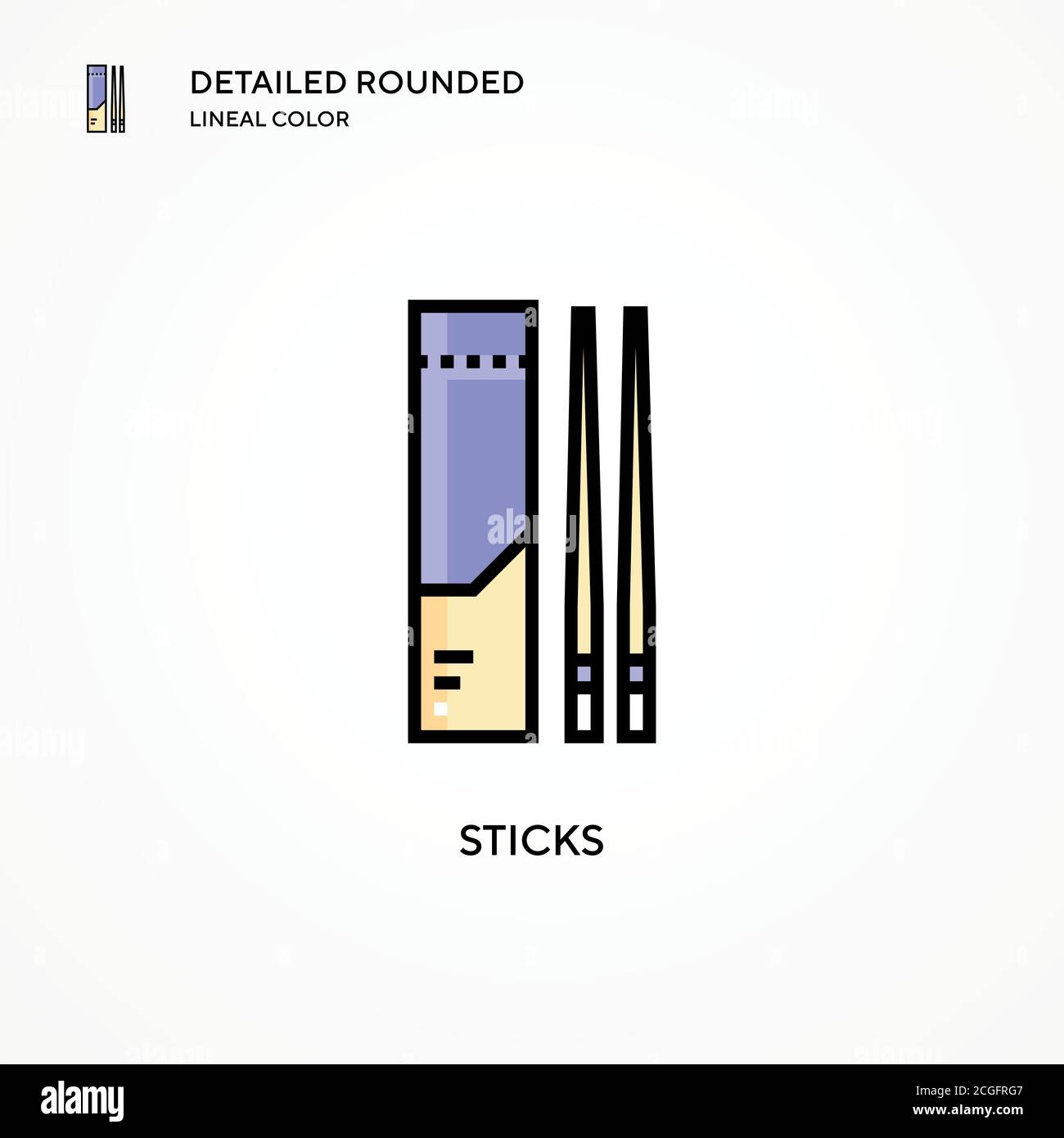 Sticks vector icon. Modern vector illustration concepts. Easy to edit ...