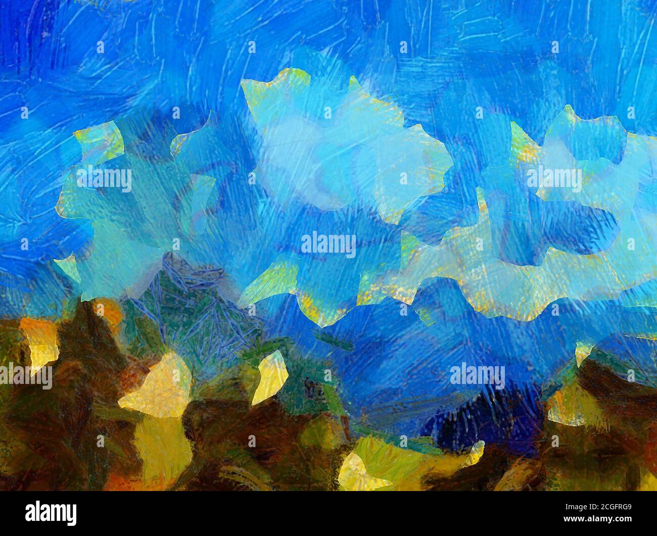 Illustration style background image, various colorful abstract patterns ...