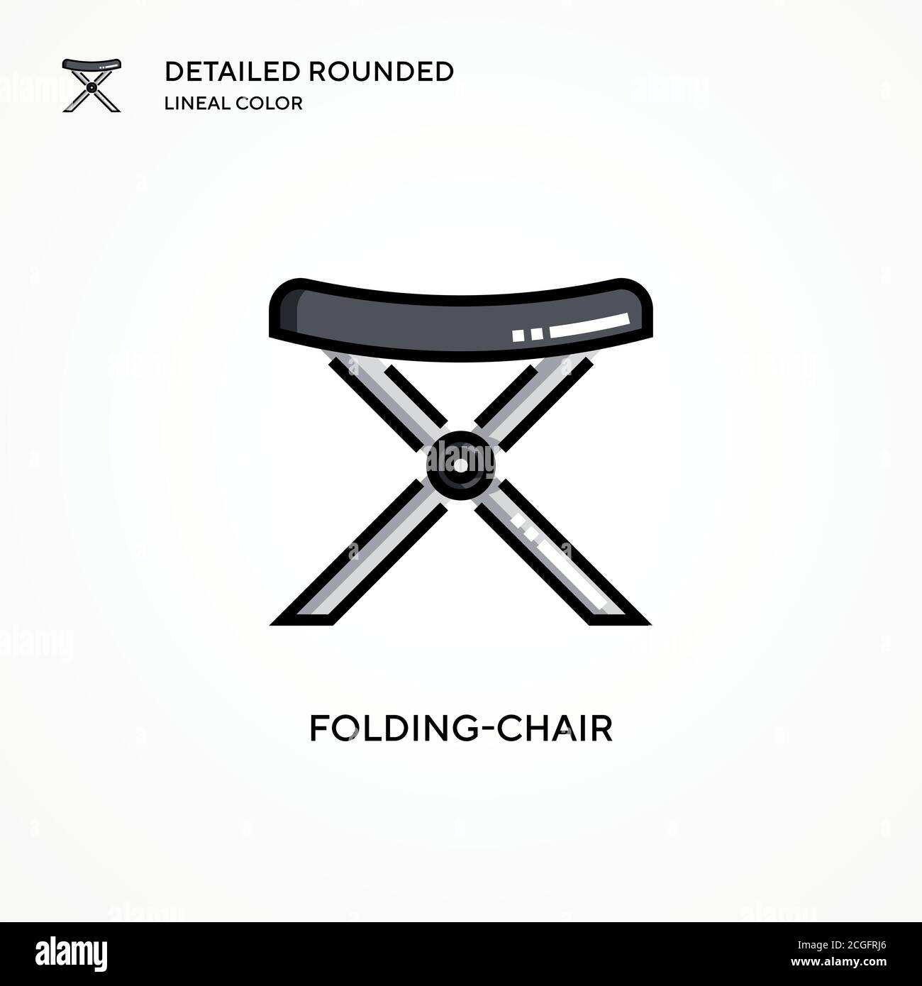 Folding-chair vector icon. Modern vector illustration concepts. Easy to ...