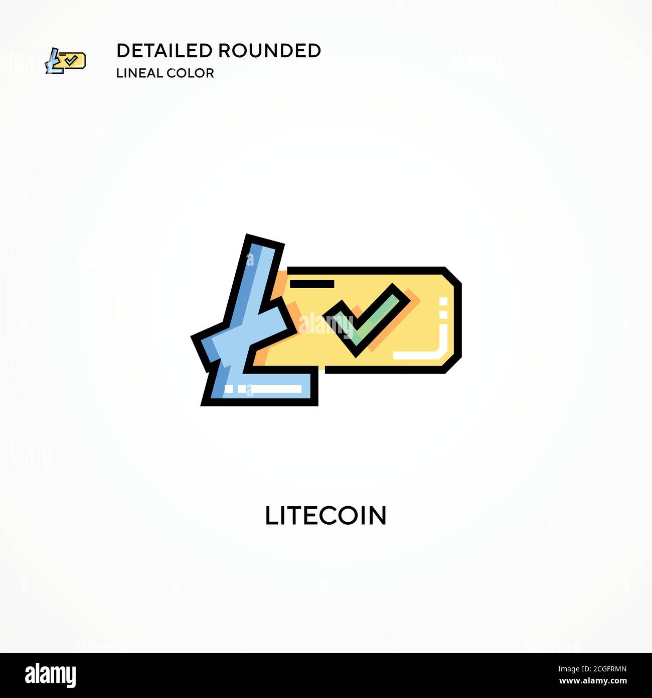 Litecoin vector icon. Modern vector illustration concepts. Easy to edit ...