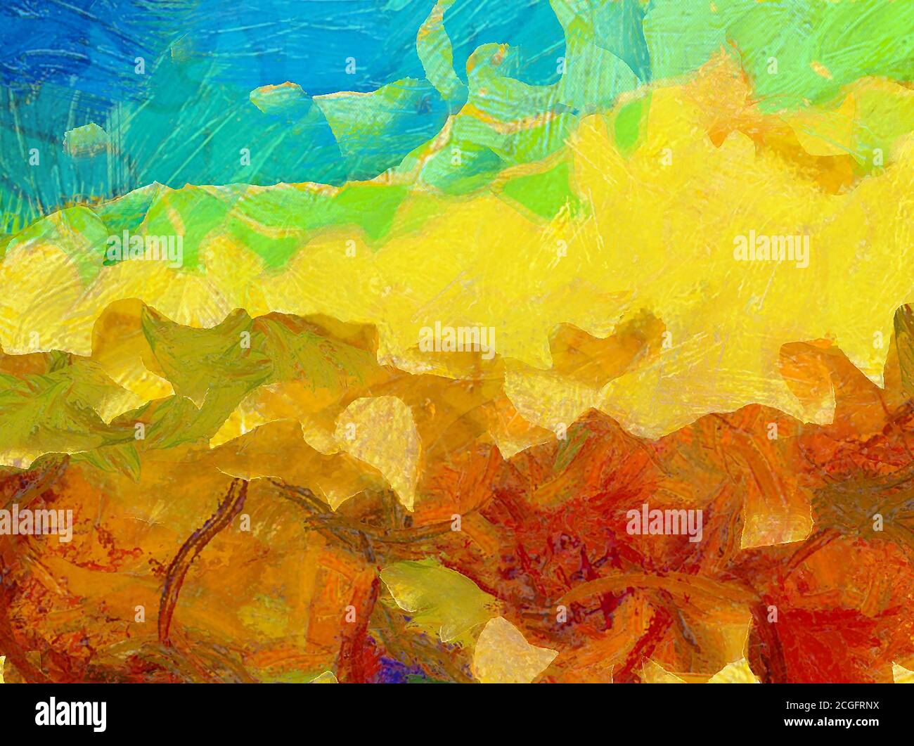Illustration style background image, various colorful abstract patterns ...