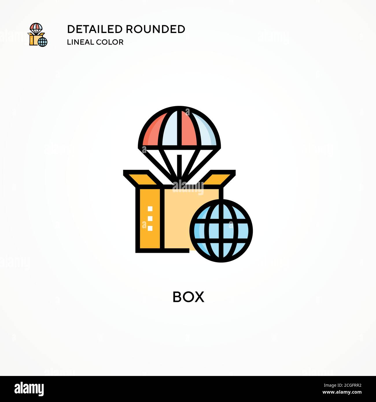 Box vector icon. Modern vector illustration concepts. Easy to edit and ...