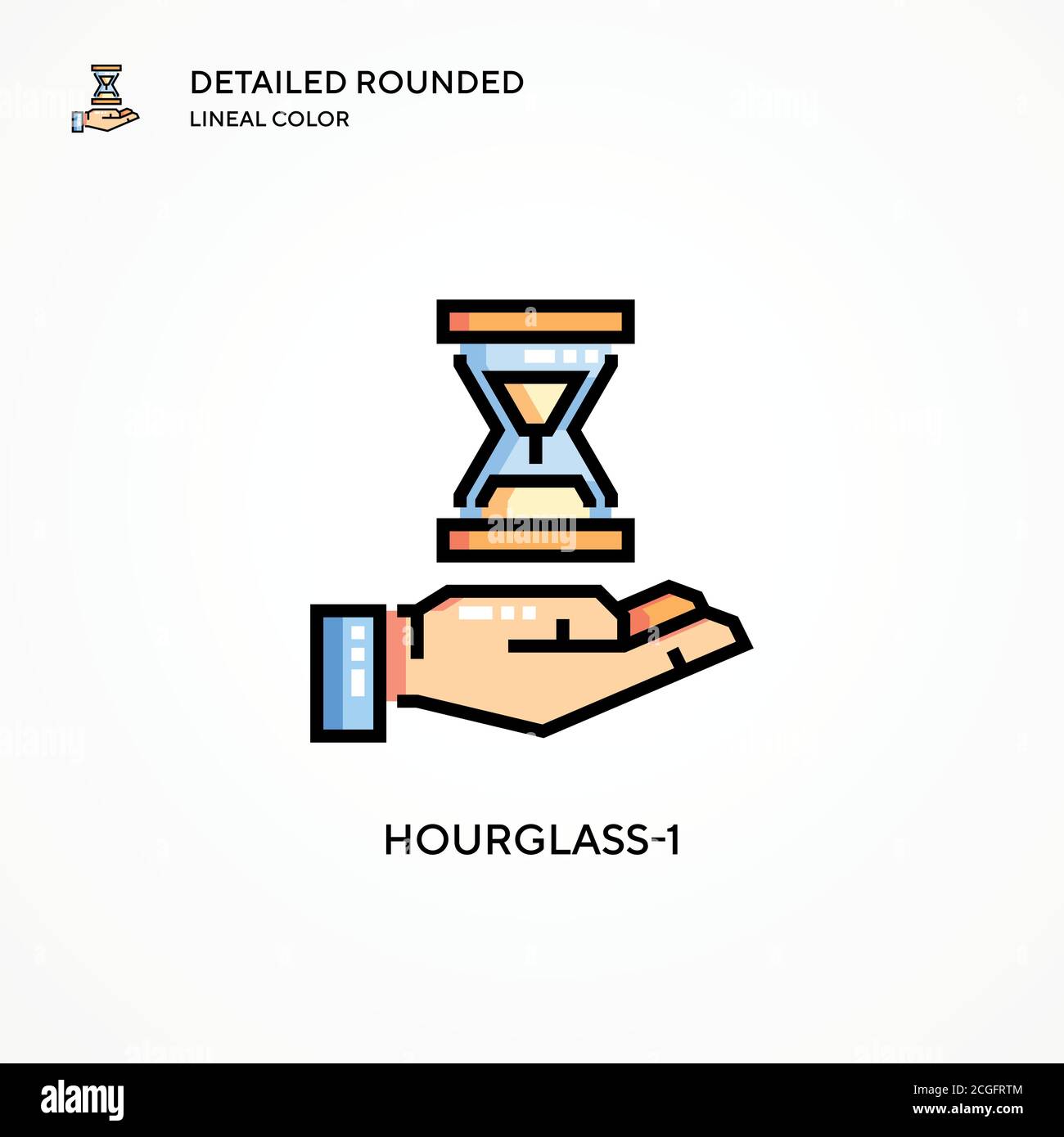Hourglass-1 vector icon. Modern vector illustration concepts. Easy to ...