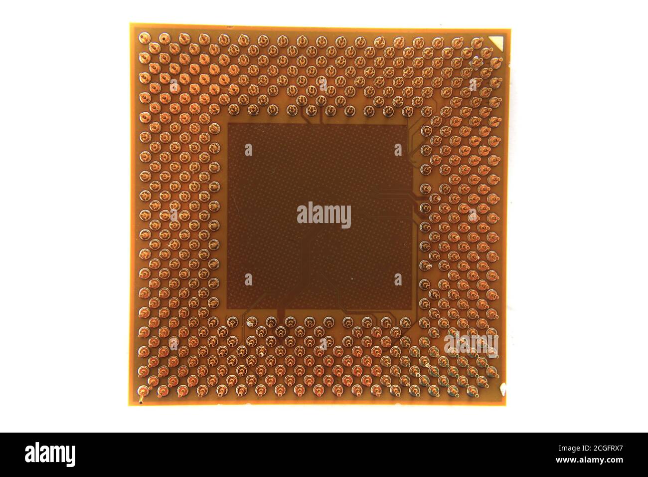 old microprocessor isolated on the white background Stock Photo - Alamy