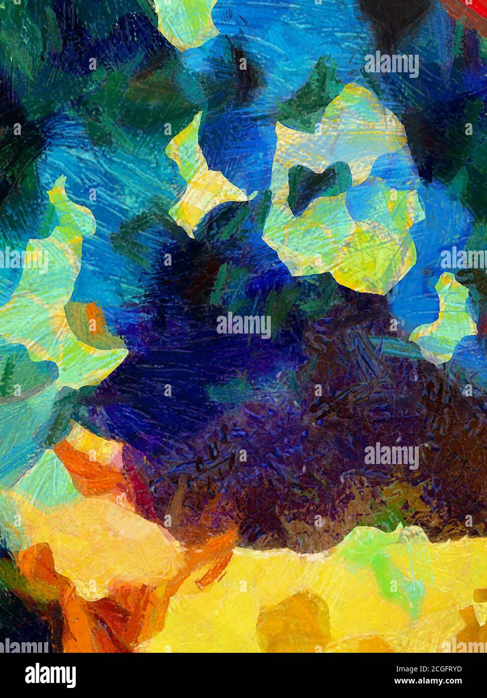 Illustration style background image, various colorful abstract patterns ...