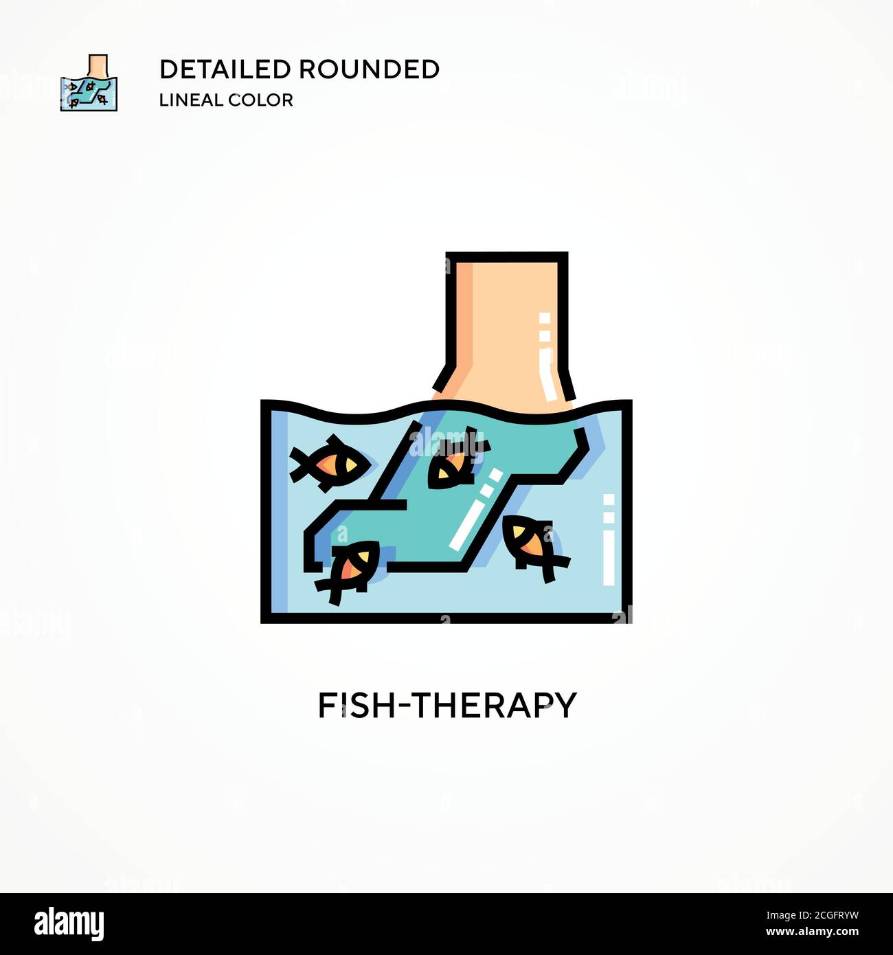 Fish-therapy vector icon. Modern vector illustration concepts. Easy to ...