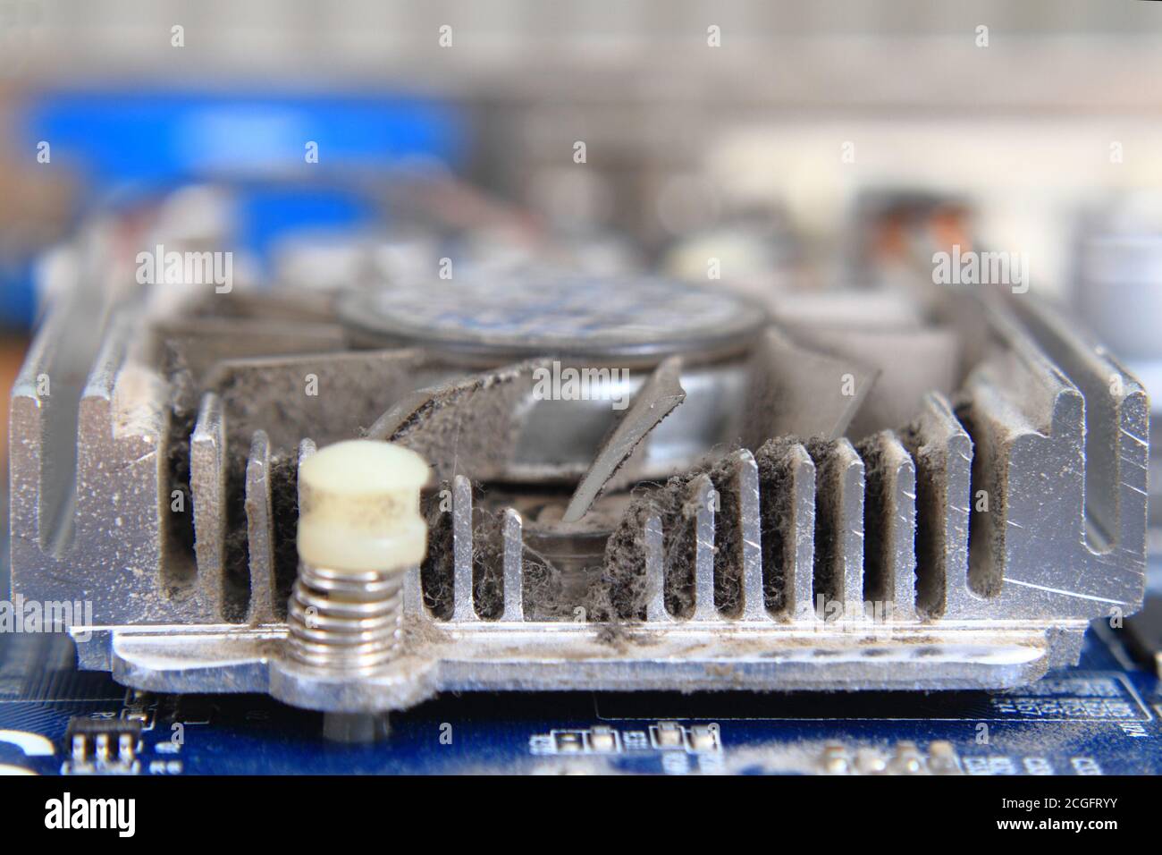dust in the cooler - old computer problem Stock Photo - Alamy