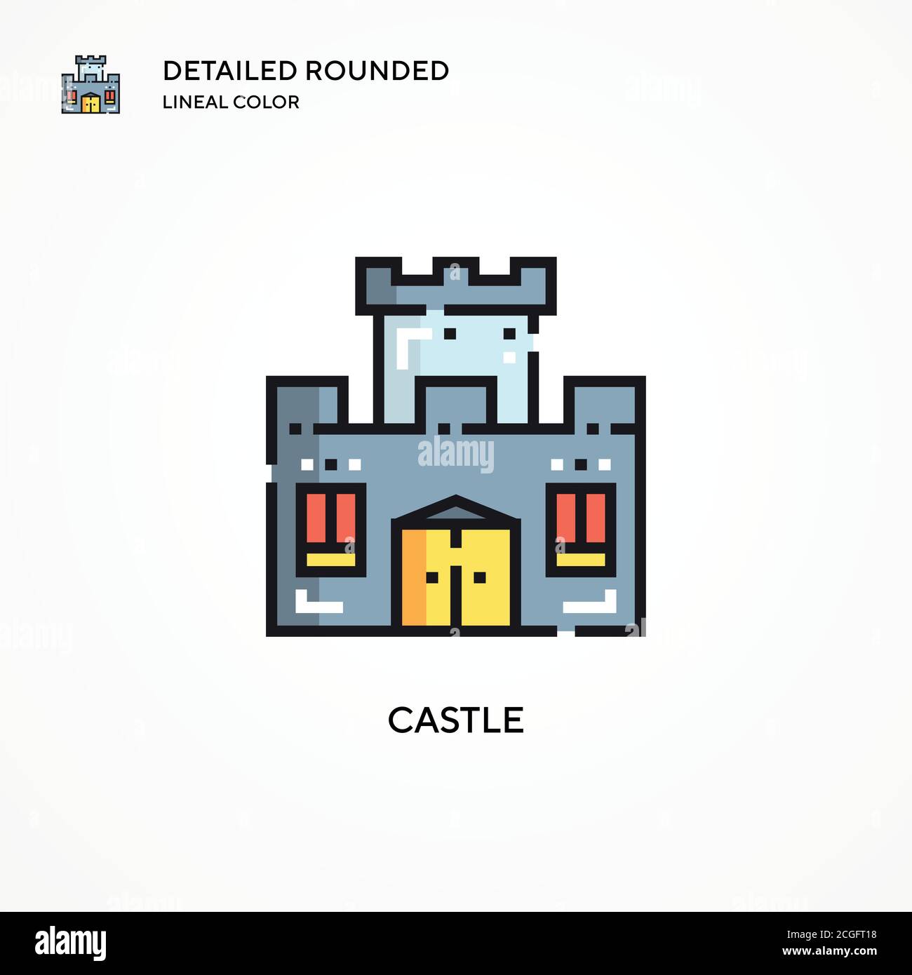 Castle vector icon. Modern vector illustration concepts. Easy to edit ...