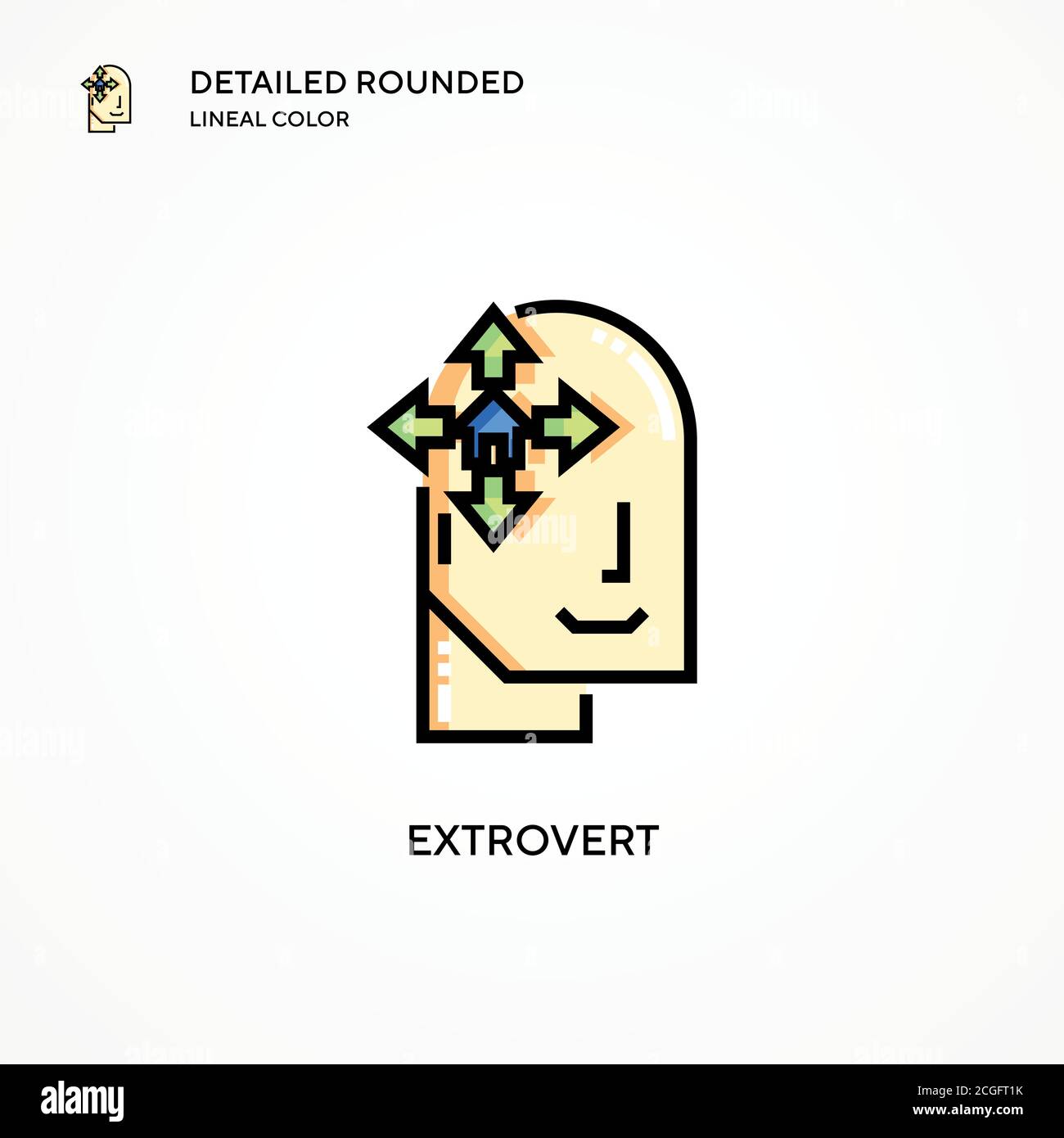 Extrovert vector icon. Modern vector illustration concepts. Easy to ...