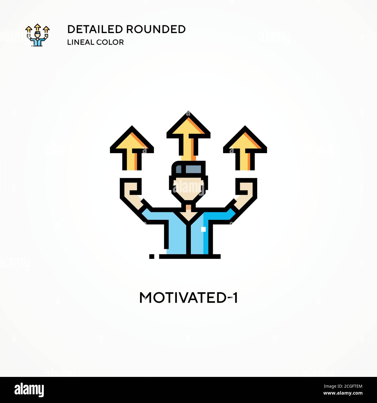 Motivated-1 vector icon. Modern vector illustration concepts. Easy to ...