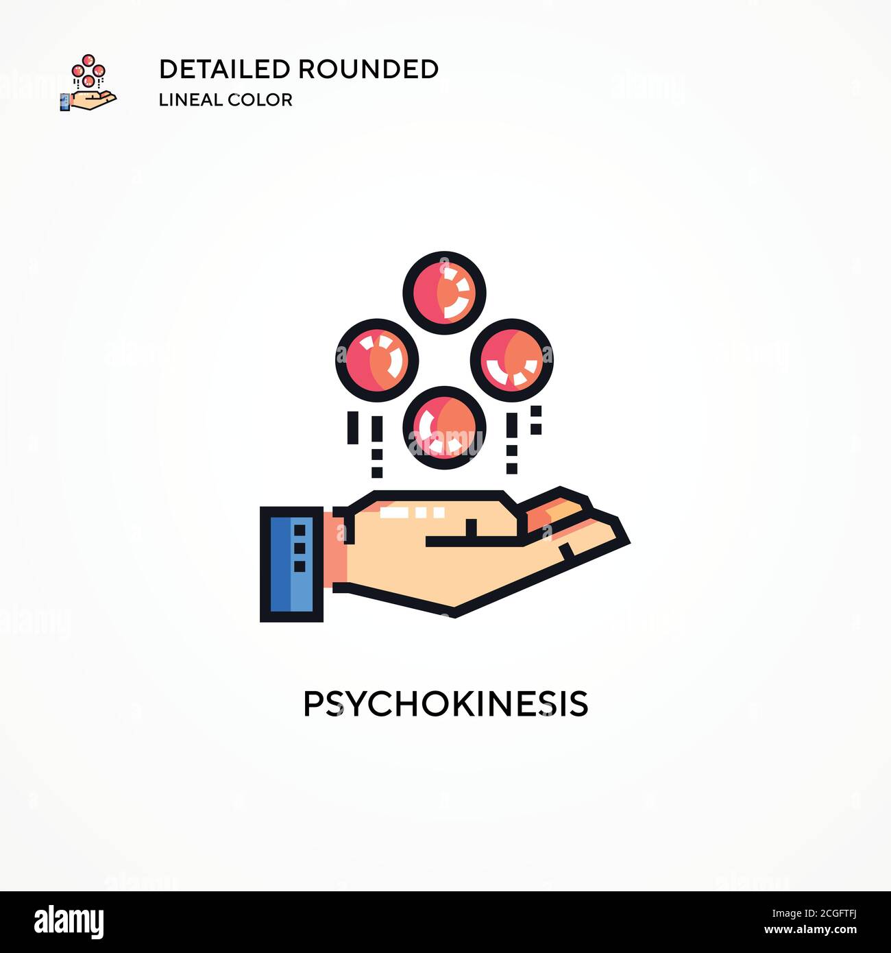 Telekinesis vector vectors hi-res stock photography and images - Alamy