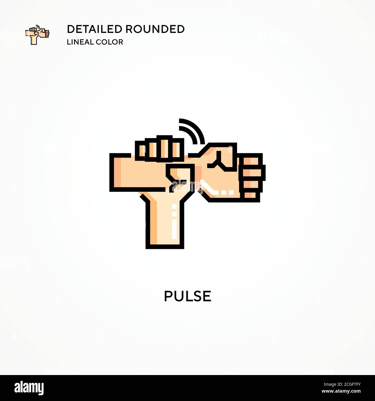 Pulse vector icon. Modern vector illustration concepts. Easy to edit ...