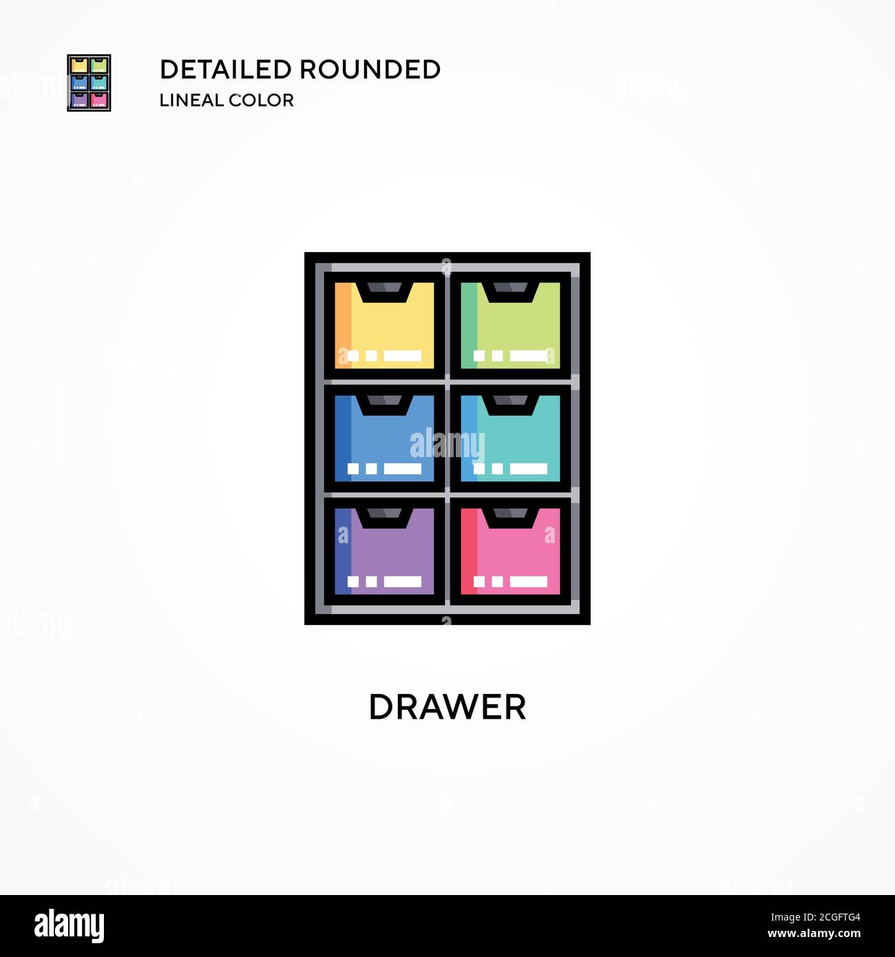 Kitchen drawer organized Stock Vector Images - Alamy