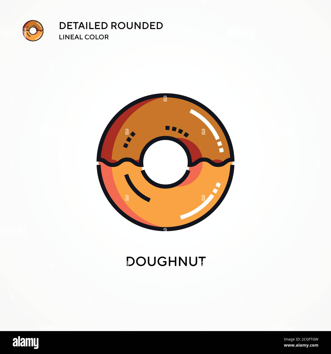 Doughnut vector icon. Modern vector illustration concepts. Easy to edit ...