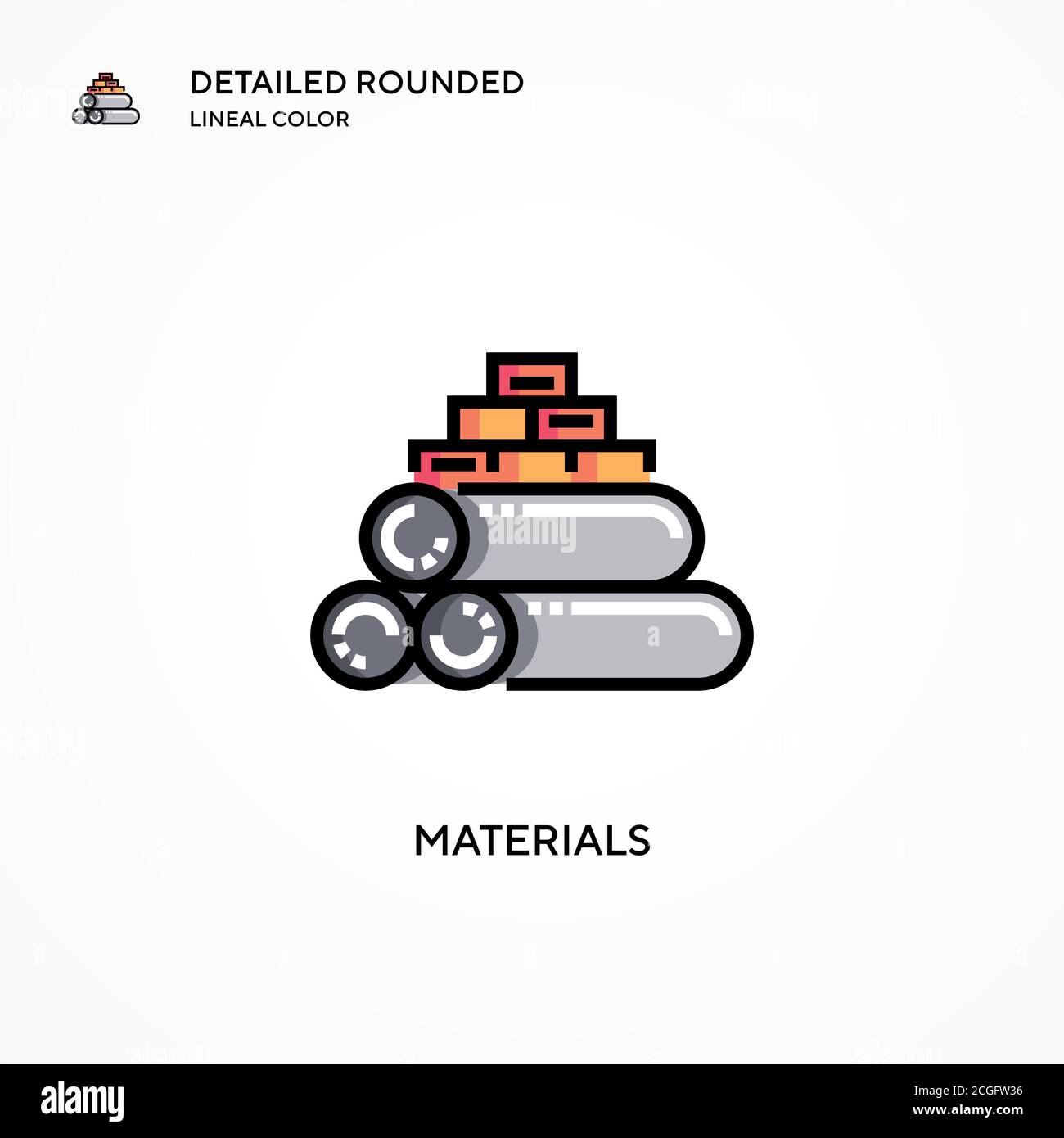 Materials vector icon. Modern vector illustration concepts. Easy to ...