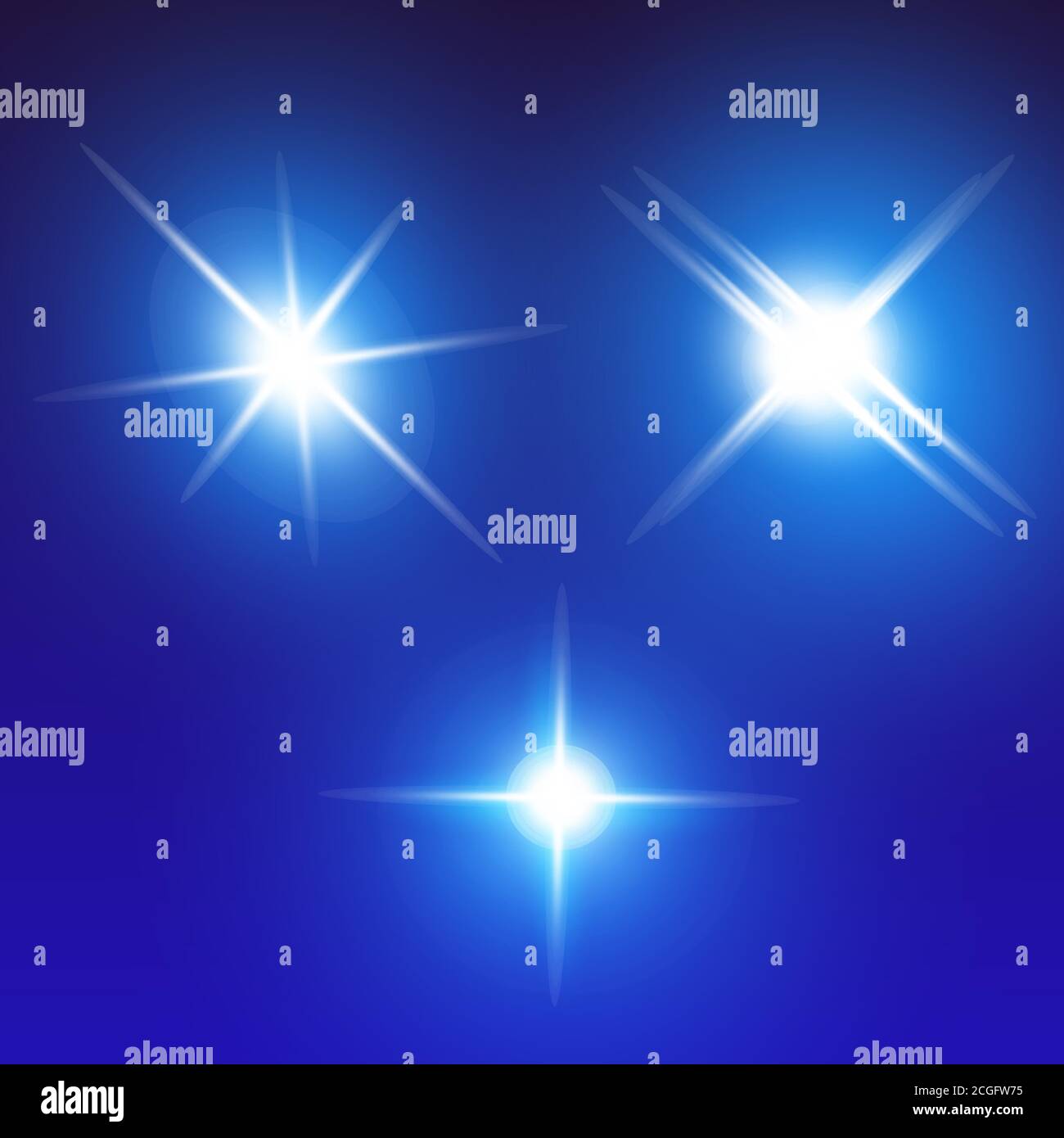 Set of Vector Neon Light Effects. Blue glowing light explodes .Bright ...