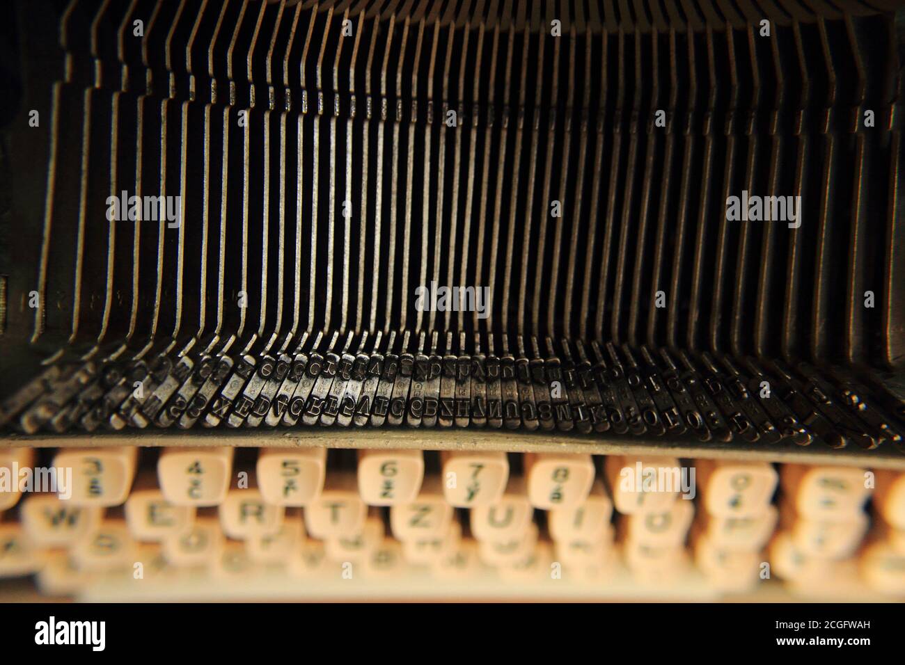 old typing machine as nice technology background Stock Photo - Alamy