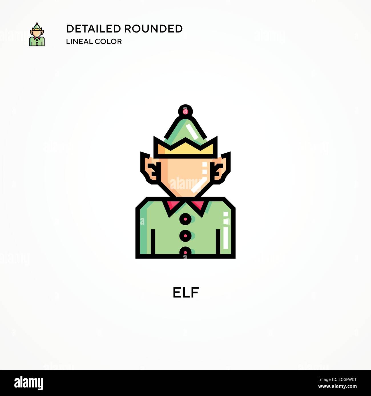 Elf vector icon. Modern vector illustration concepts. Easy to edit and ...