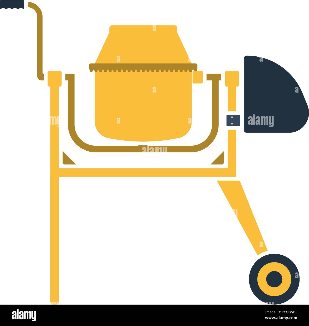 Concrete mixer drum Stock Vector Images - Alamy