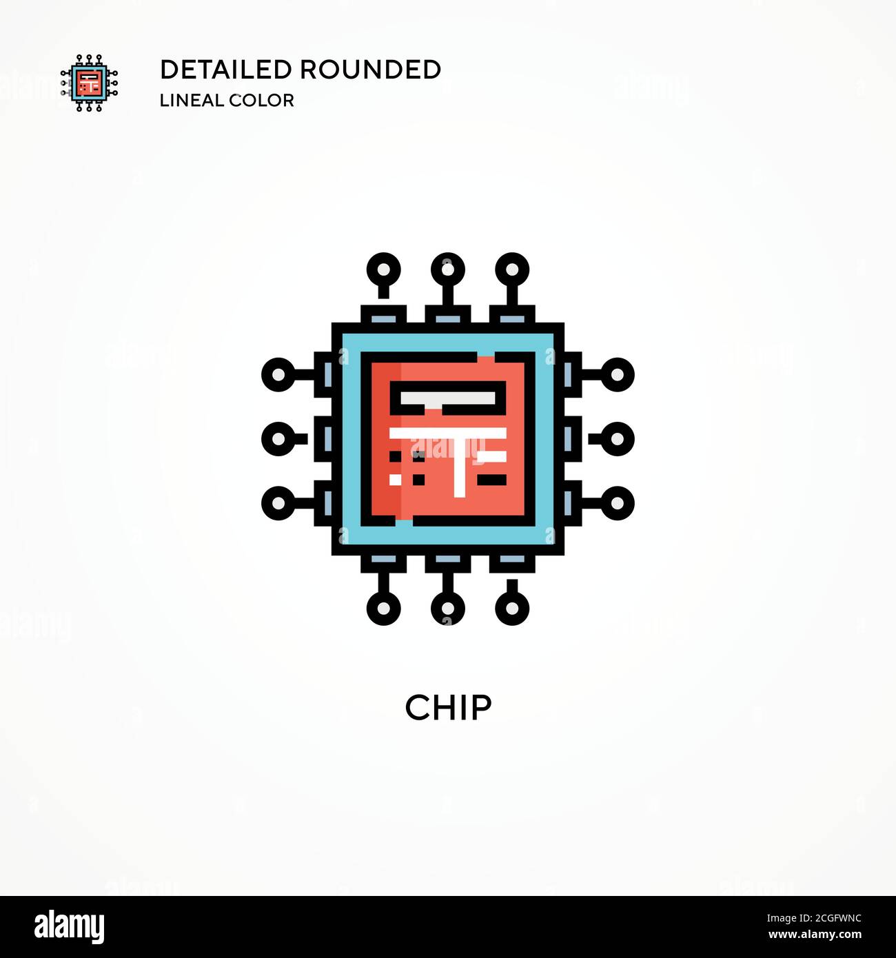 Chip vector icon. Modern vector illustration concepts. Easy to edit and ...