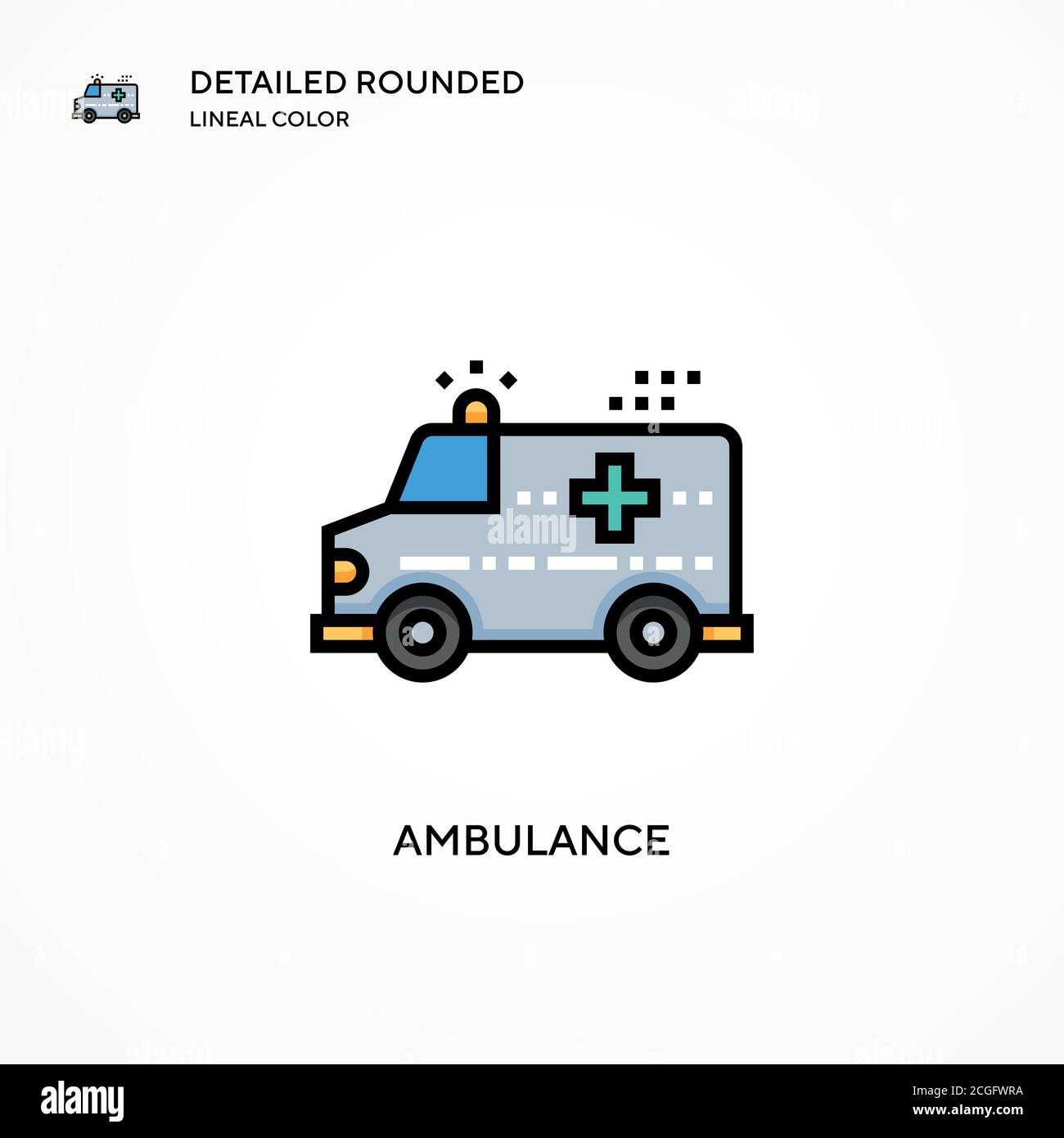 Ambulance vector icon. Modern vector illustration concepts. Easy to ...