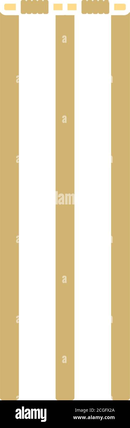 Cricket Wicket Icon. Flat Color Design. Vector Illustration Stock Vector Image & Art - Alamy