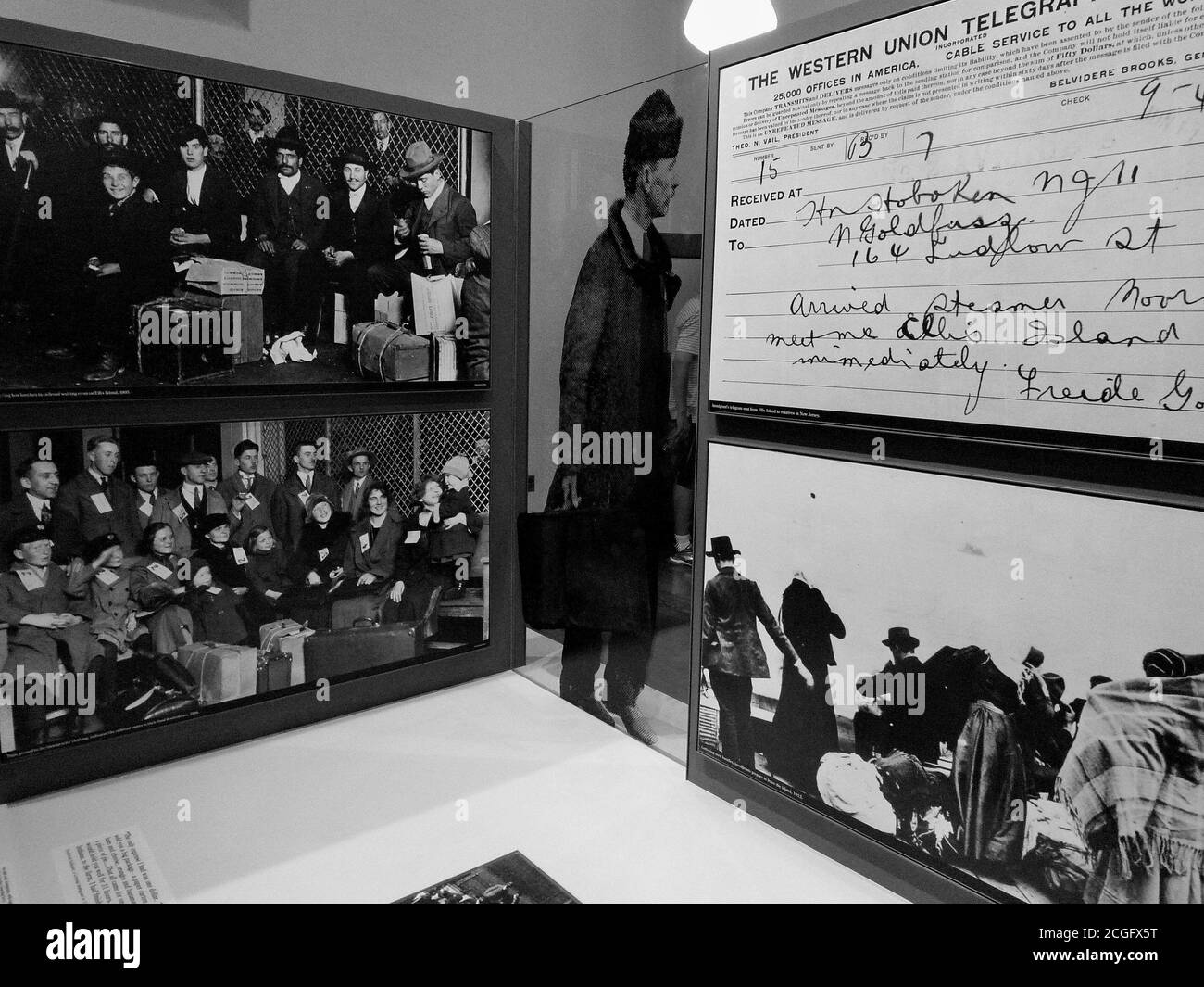 THE FACES OF MIGRANTS INSIDE THE NATIONAL MUSEUM OF IMMIGRATION Stock ...