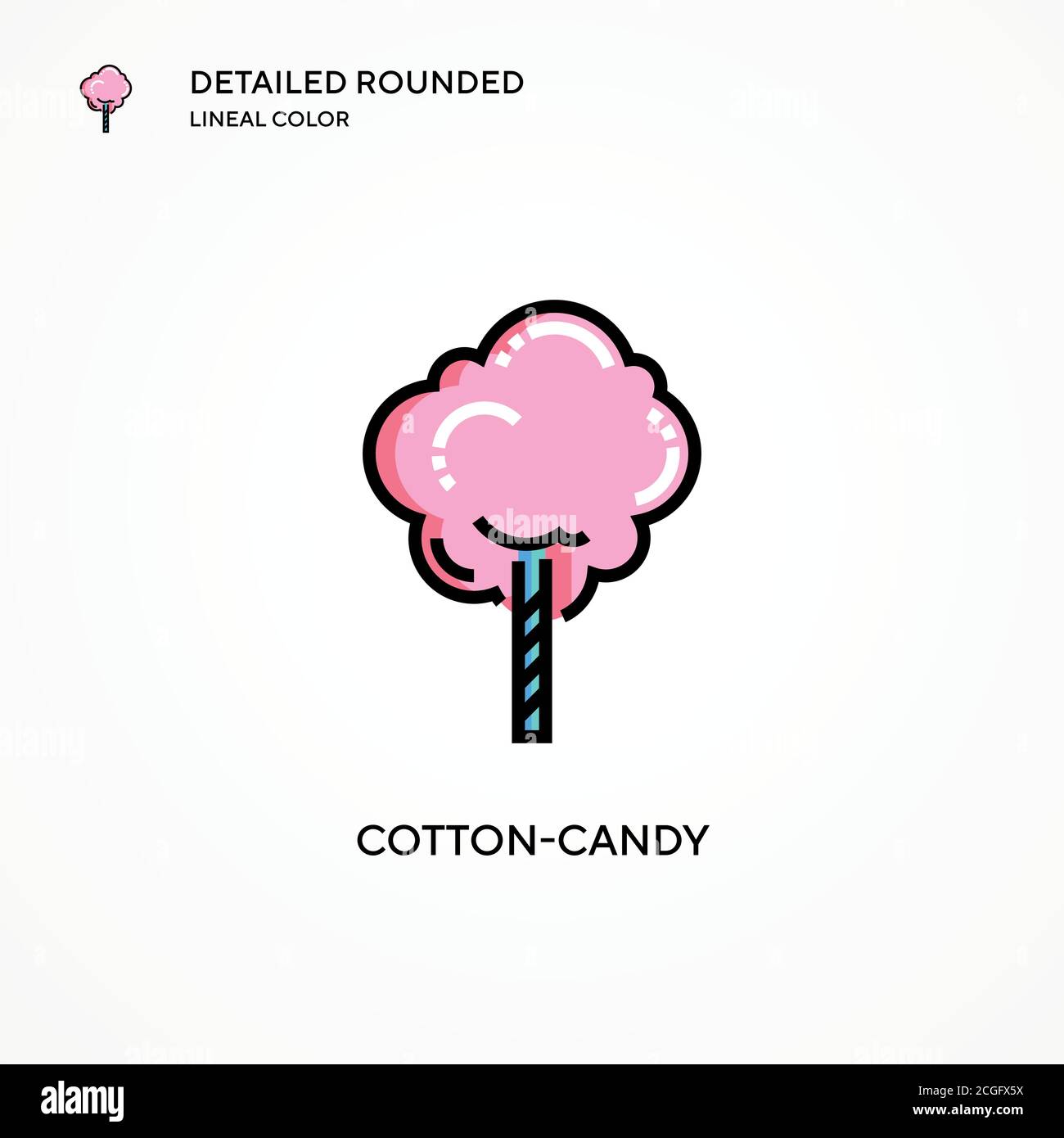 Cotton-candy vector icon. Modern vector illustration concepts. Easy to ...